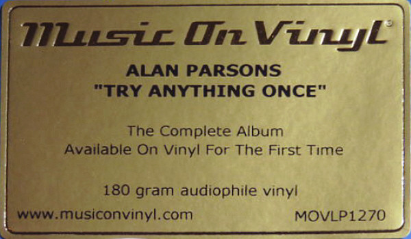 Виниловая пластинка Alan Parsons - Try Anything Once (MOVLP1270)